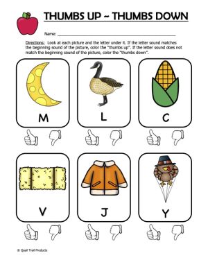 BEGINNING SOUNDS Fall | Autumn Worksheets and Learning Activities ...