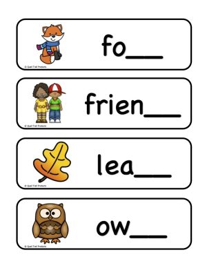 ENDING SOUNDS Fall | Autumn Worksheets and Learning Activities - Made ...
