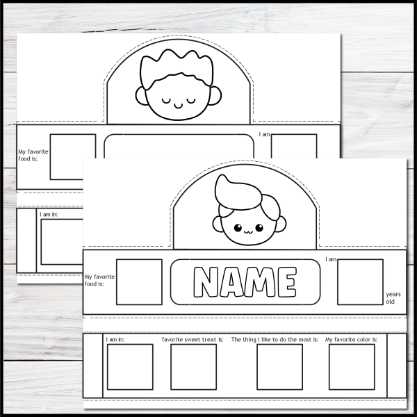 Editable All about me hat printable- Back to school Craft activity ...