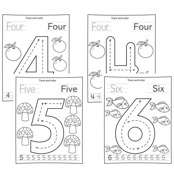 "Number Tracing and Handwriting Practice Worksheets for Preschool and ...