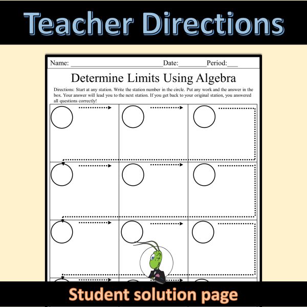 Finding Limits Using Algebraic Manipulation Scavenger Hunt AP Calculus ...