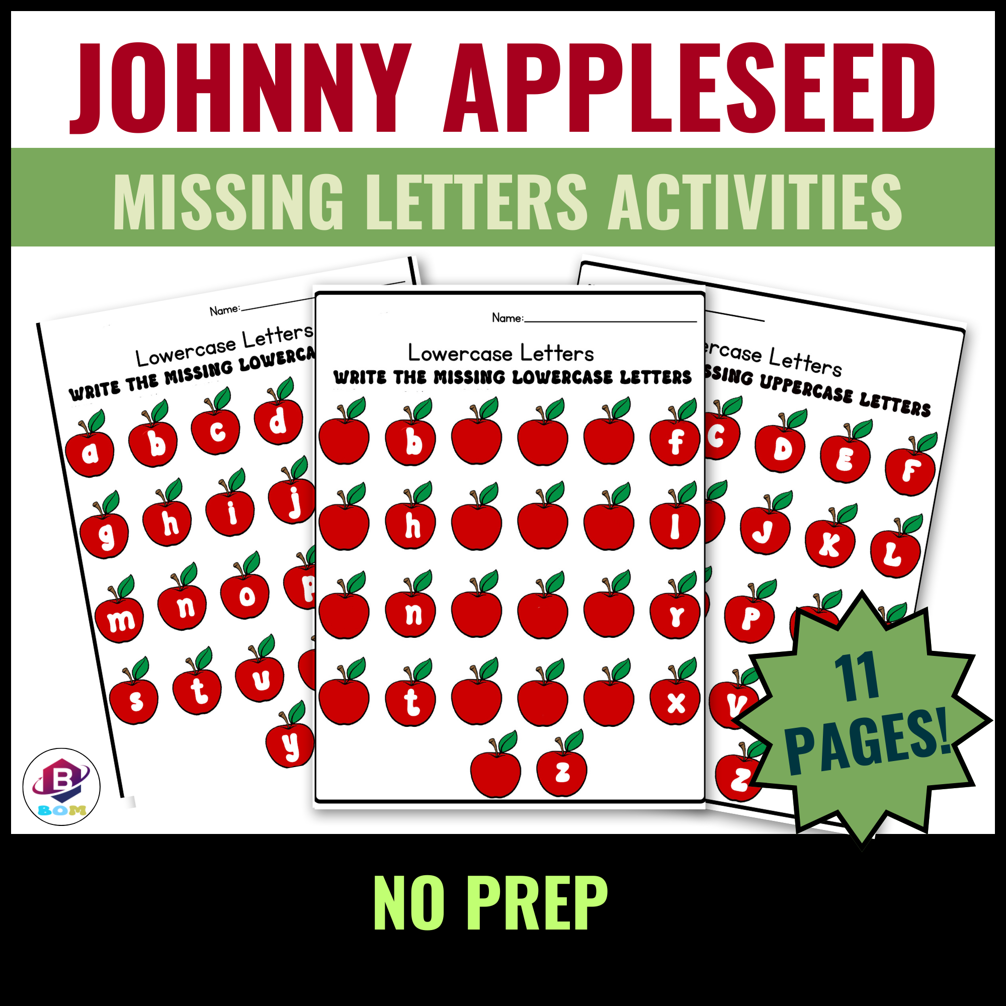 Johnny Appleseed Day Color by Number Activities & Worksheets | Made By ...