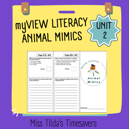 Animal Mimics - myView Literacy 4 - Made By Teachers
