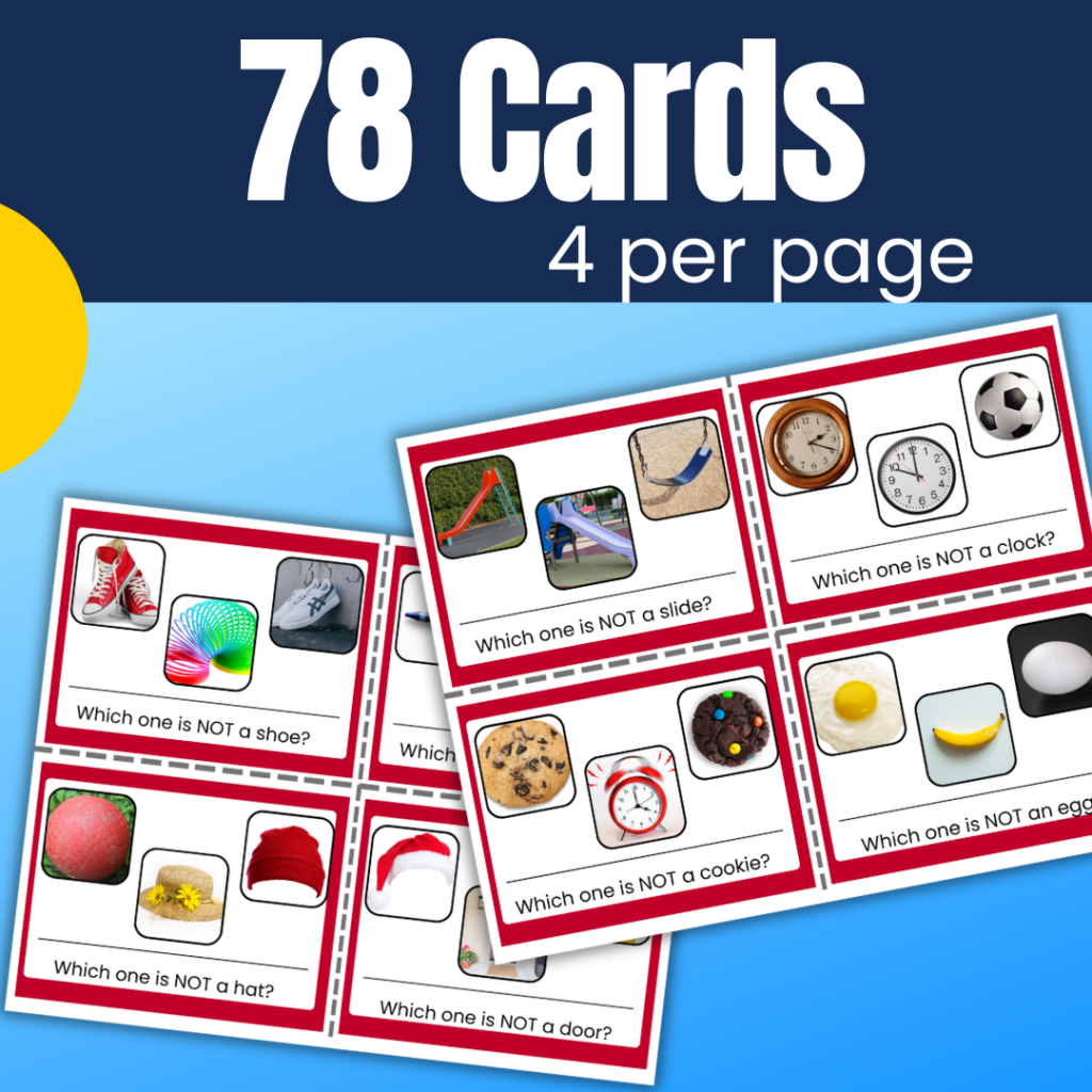 Select Non-Example Photo Picture Cards Aligned with ABLLS C56 "Which is ...
