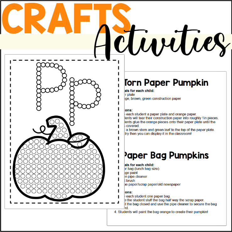 P is for Pumpkin Preschool Unit - Made By Teachers