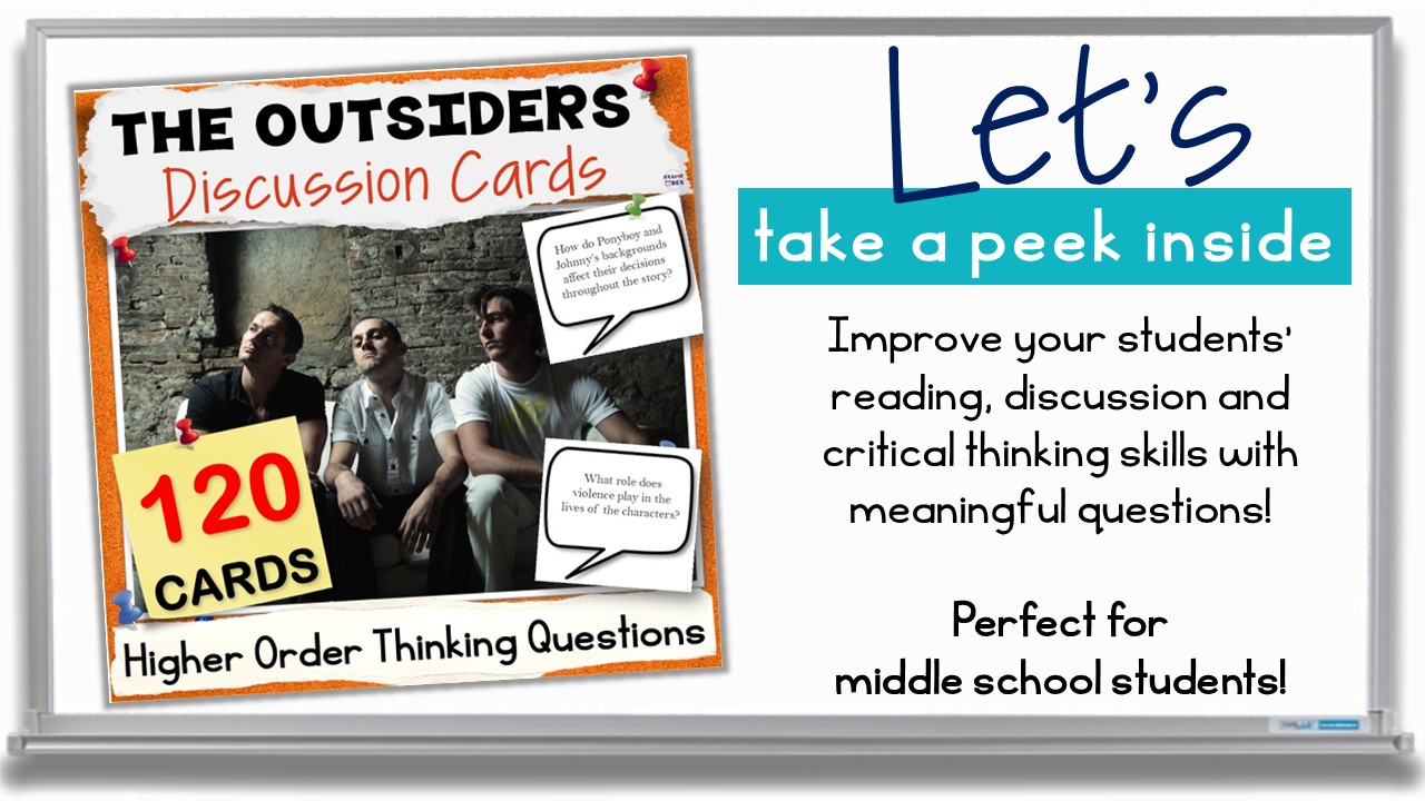 The Outsiders Novel Study Discussion Questions Book Club Discussion ...