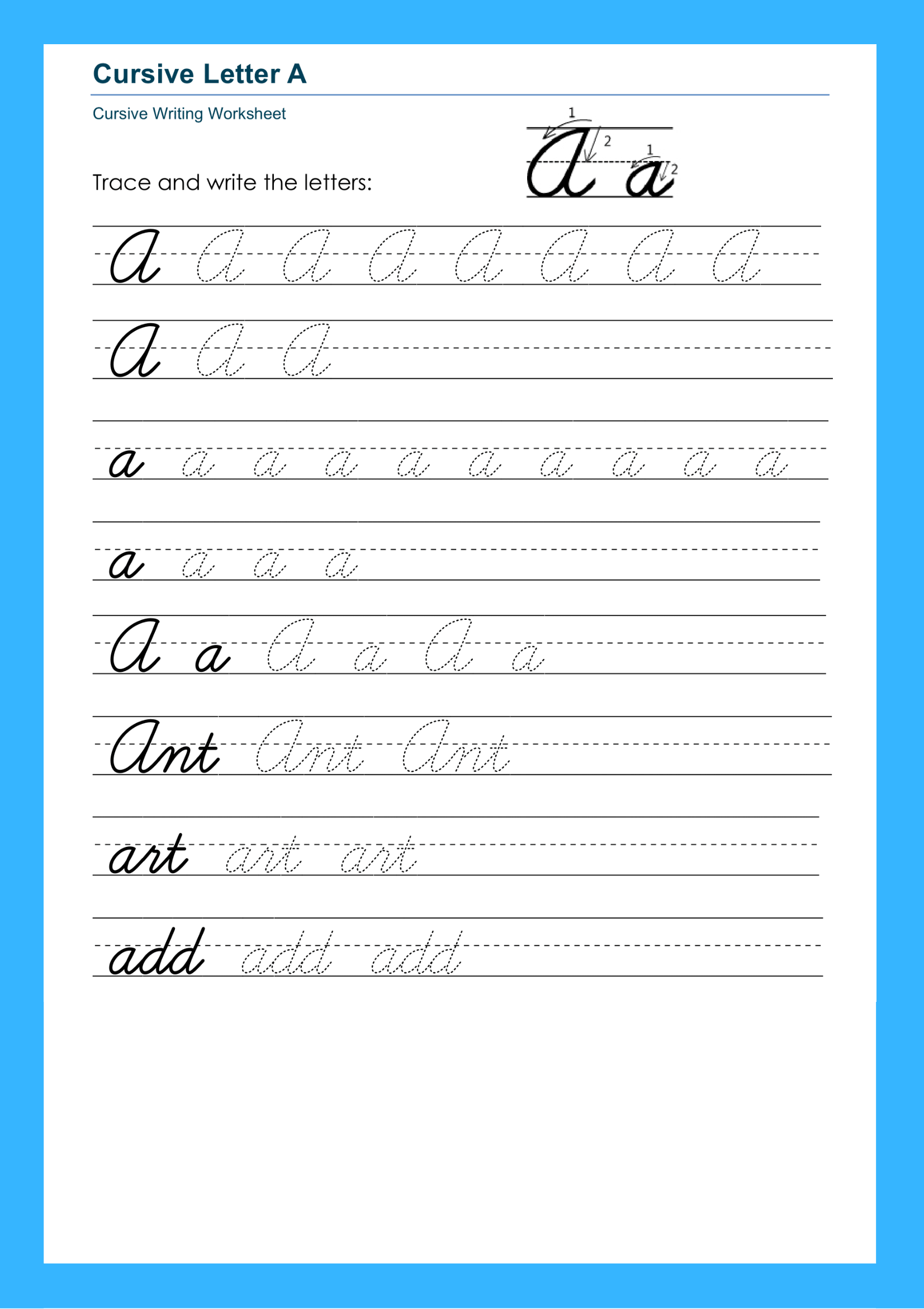 Cursive Writing Mastery: A Complete Alphabet Workbook | Made By Teachers
