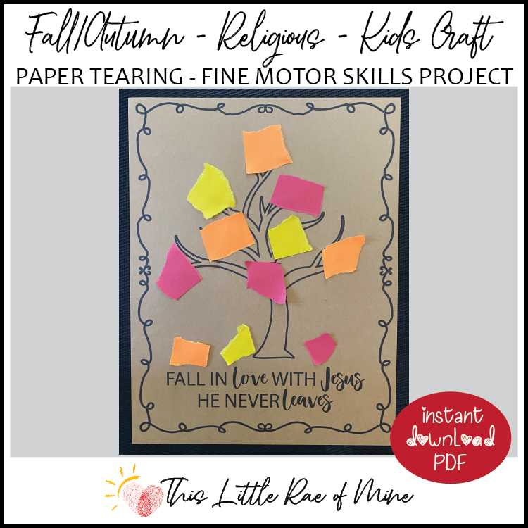 God loves me to pieces - paper tearing - fine motor skills - Valentine ...