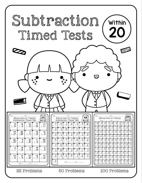 Addition and Subtraction Timed Tests | Math Fact Fluency Worksheets ...