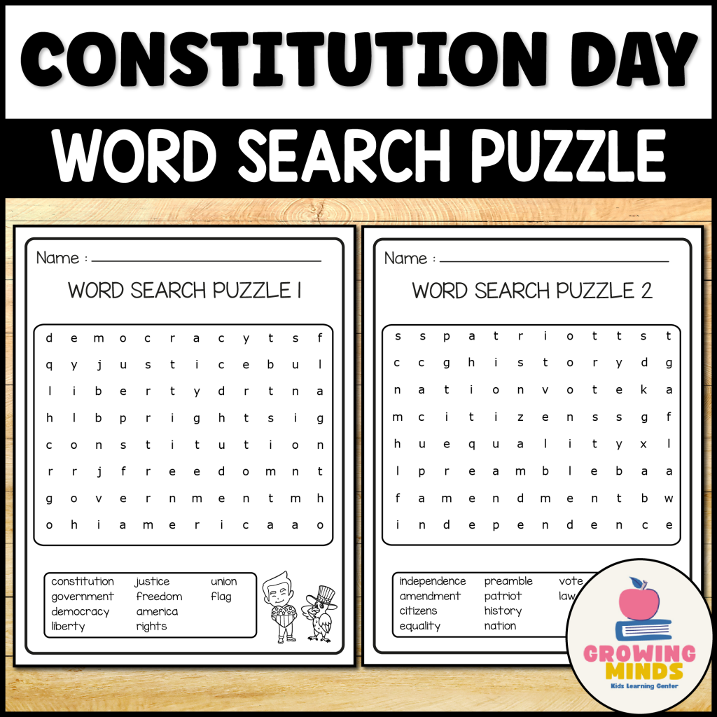 Constitution Day Word Search Puzzle Worksheet Activity - Made By Teachers