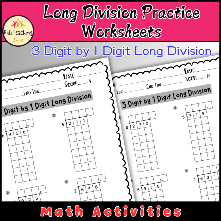 Multi Digit Long Division Worksheets Bundle - Made By Teachers
