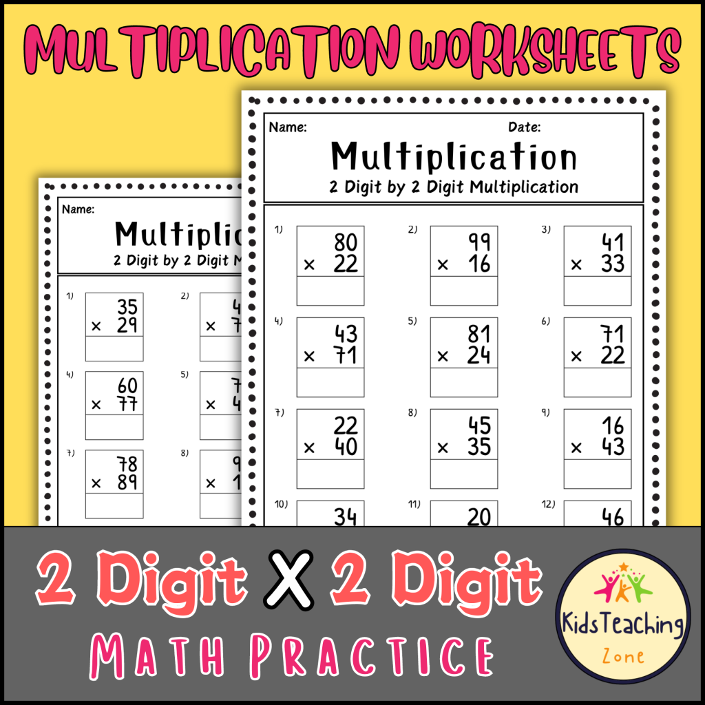 Single & Double Digit Multiplication Worksheets Bundle | Made By Teachers