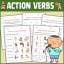Printable Sentences Action Verbs Grammar Worksheets - Circle the Action ...