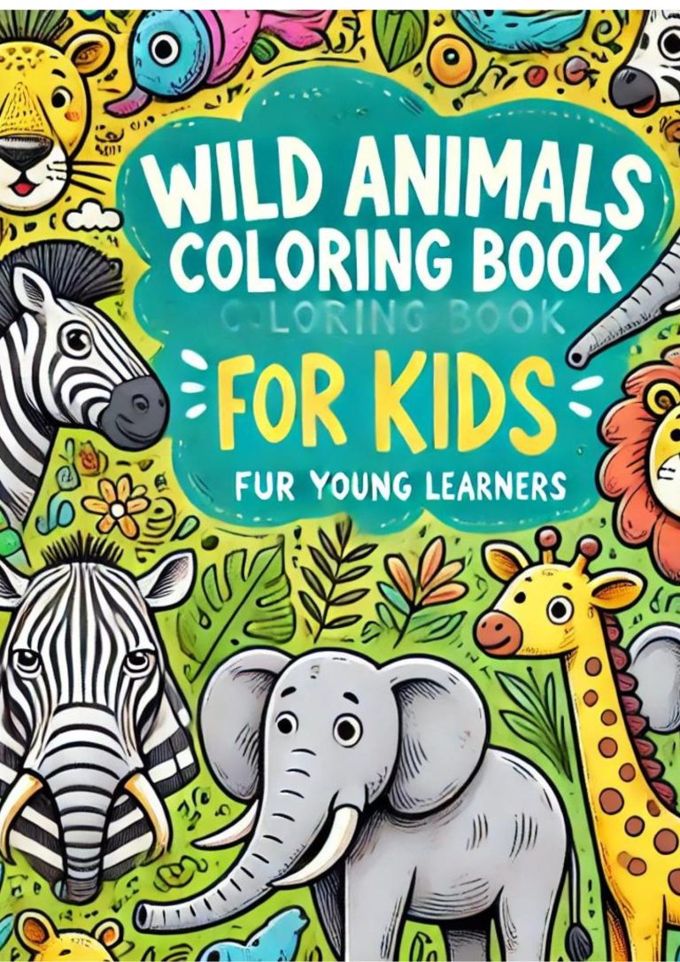 Land Animals Coloring Pages Activity Worksheet in Black and White ...