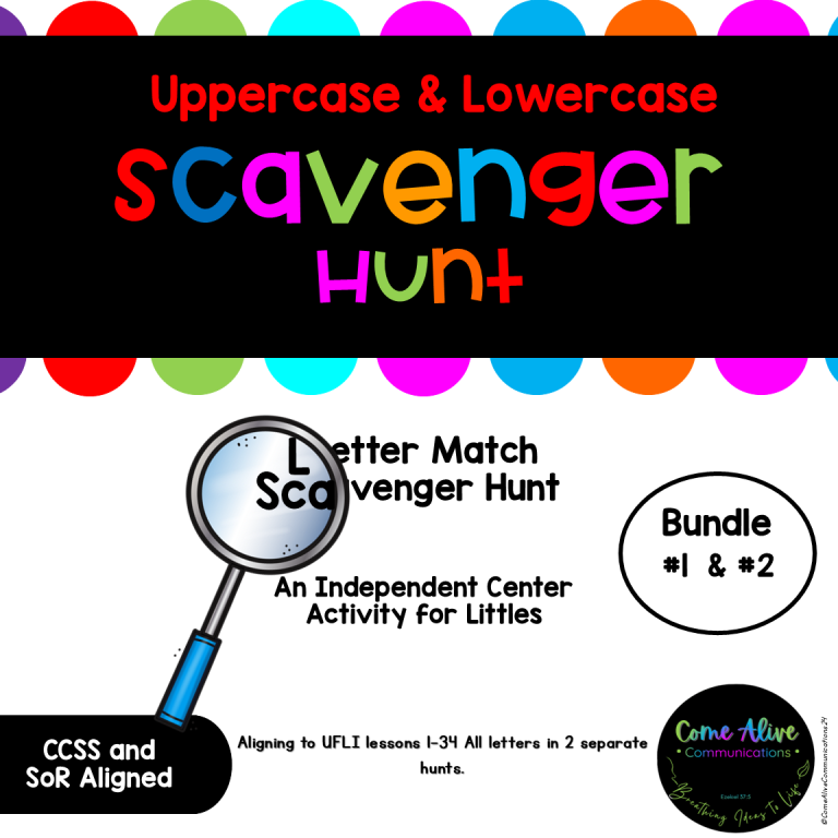 Uppercase & Lowercase Letter Match Scavenger Hunt Bundle | Made By Teachers