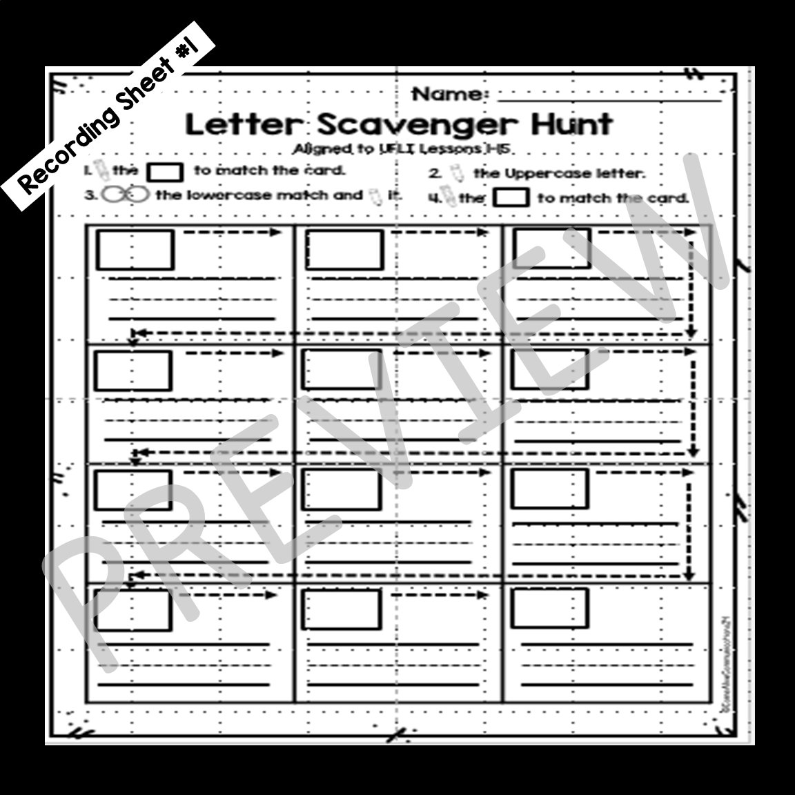 Uppercase & Lowercase Letter Match Scavenger Hunt Bundle | Made By Teachers