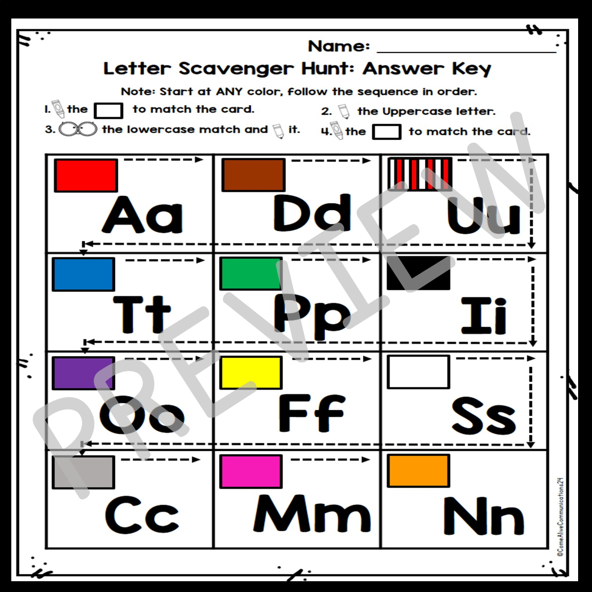 Uppercase & Lowercase Letter Match Scavenger Hunt Bundle | Made By Teachers