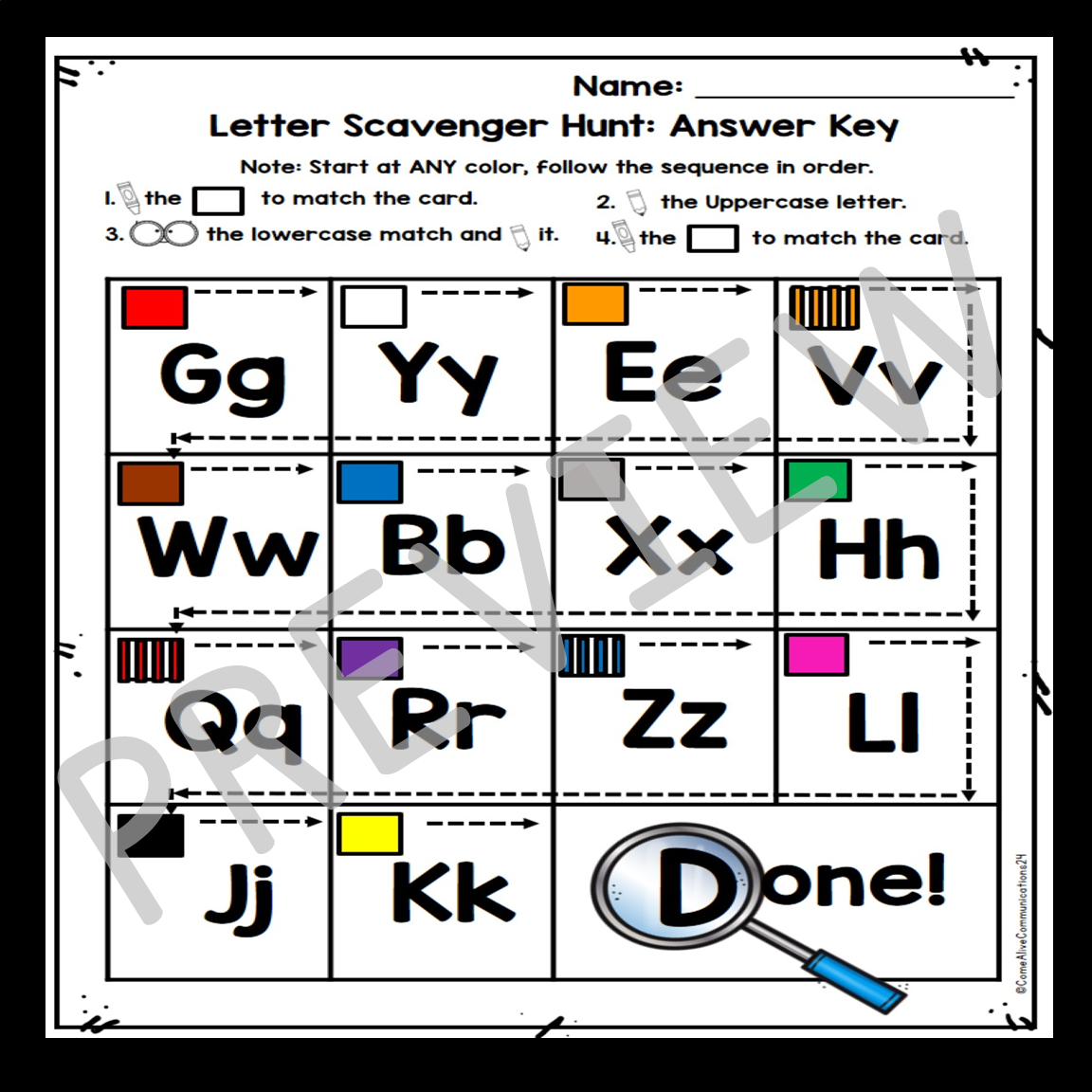Uppercase & Lowercase Letter Match Scavenger Hunt Bundle | Made By Teachers