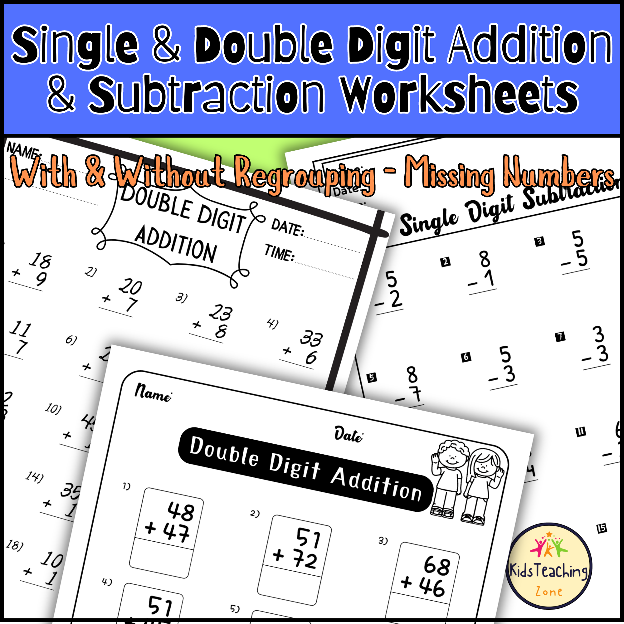 Fill in The Missing Numbers - Math Worksheets Practice | Made By Teachers