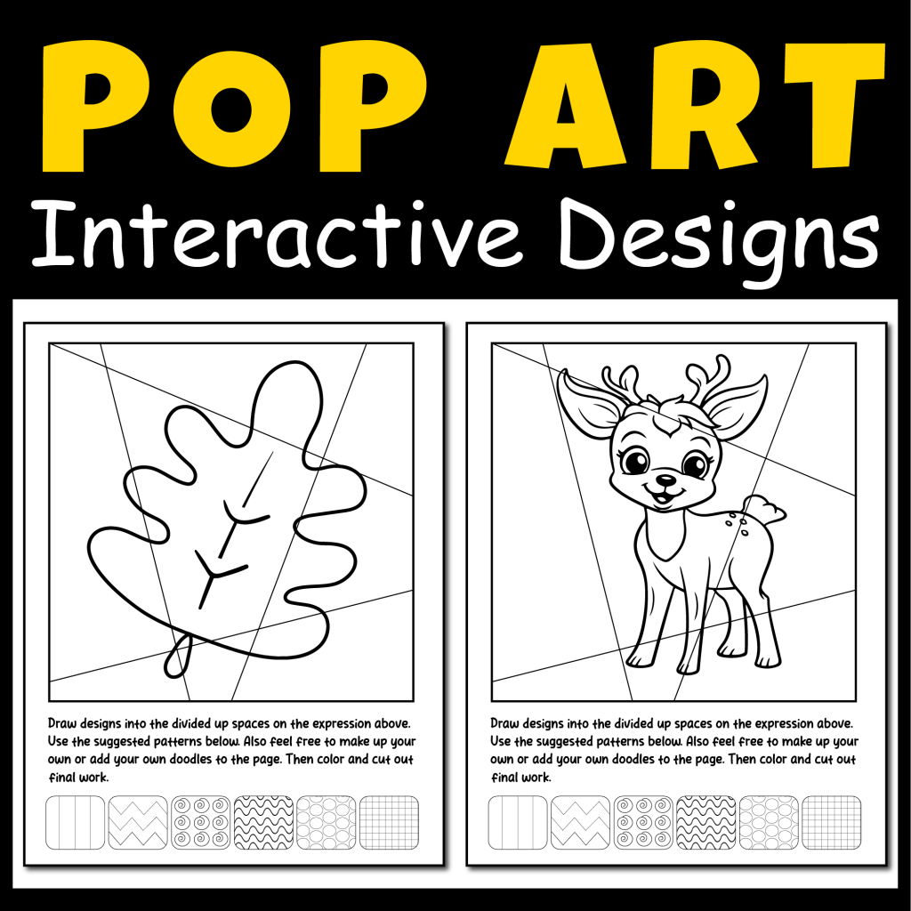 Fall Coloring Page Pop Art Activities - Autumn Art Activity - Growing ...