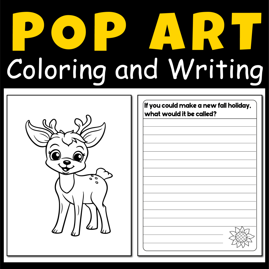 Fall Coloring Page Pop Art Activities - Autumn Art Activity - Growing ...