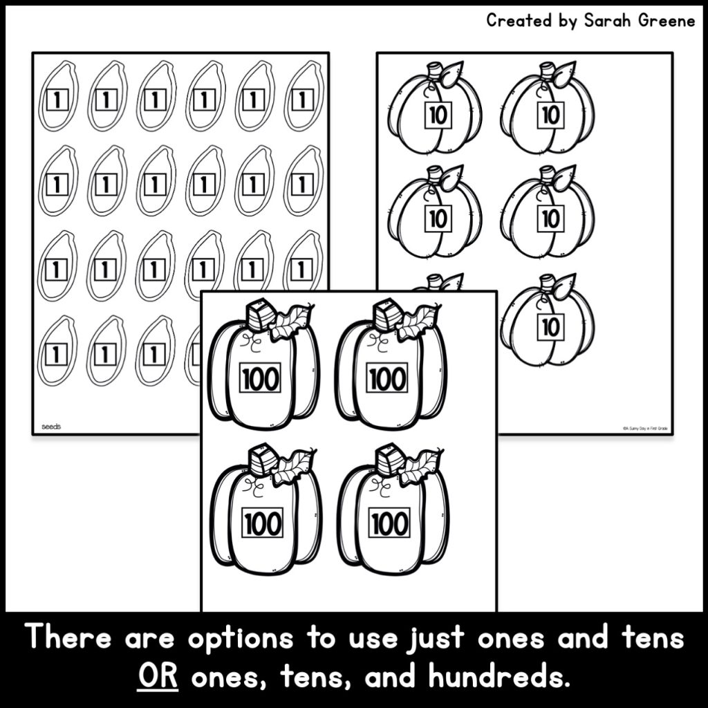 Pumpkin Place Value Fall Math Craft - Made By Teachers