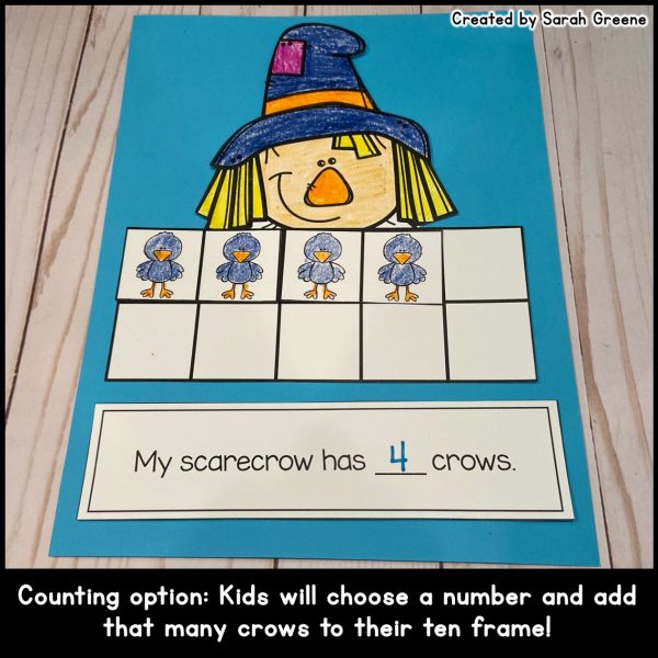 Scarecrow Math Craft for Counting, Addition, or Making Ten | Made By ...