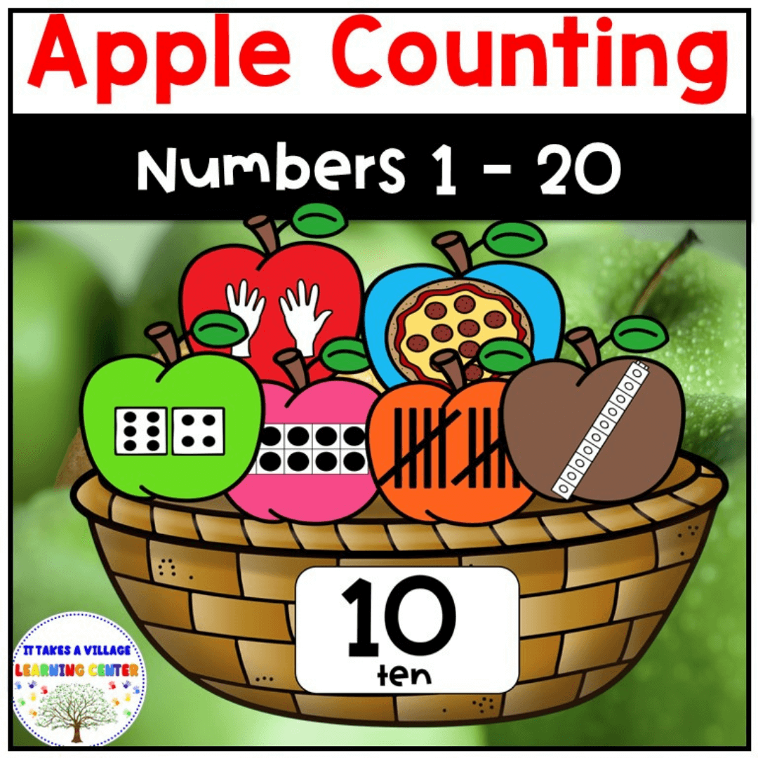 Apple Subitizing, Number Recognition 1 - 20, Kindergarten Math Practice ...