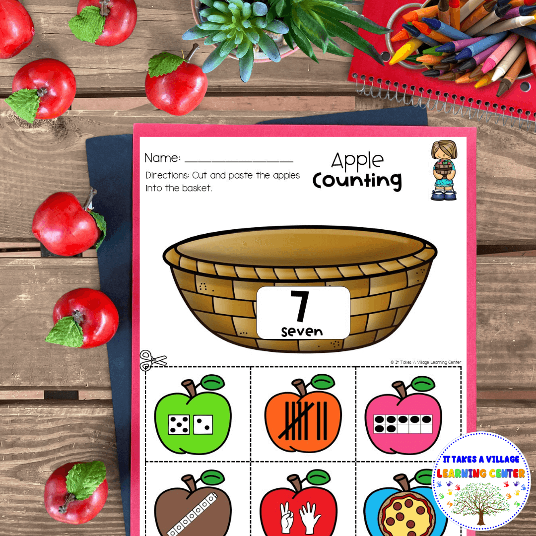 Apple Subitizing, Number Recognition 1 - 20, Kindergarten Math Practice ...
