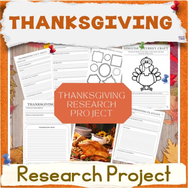Thanksgiving Project Based Learning Creative Writing PBL Fact Research ...