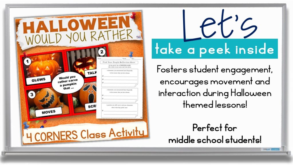 Would You Rather Halloween 4 Corners Questions Games Ice Breakers Fall ...