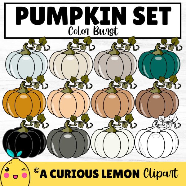 Pumpkin Clipart Set | Color Burst | Classroom Decor | Fall & Halloween ...