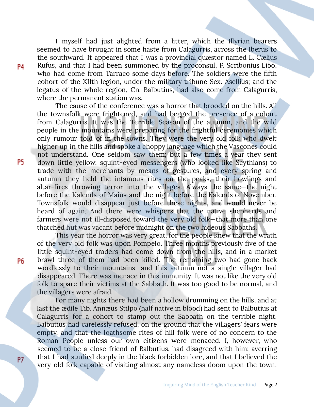 "The Very Old Folk" by H.P. Lovecraft Close Reading Analysis Worksheet ...