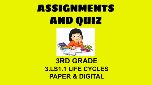 3rd Grade Science Practice Life Cycles 3.LS1.1 (Paper & Digital) | Made ...