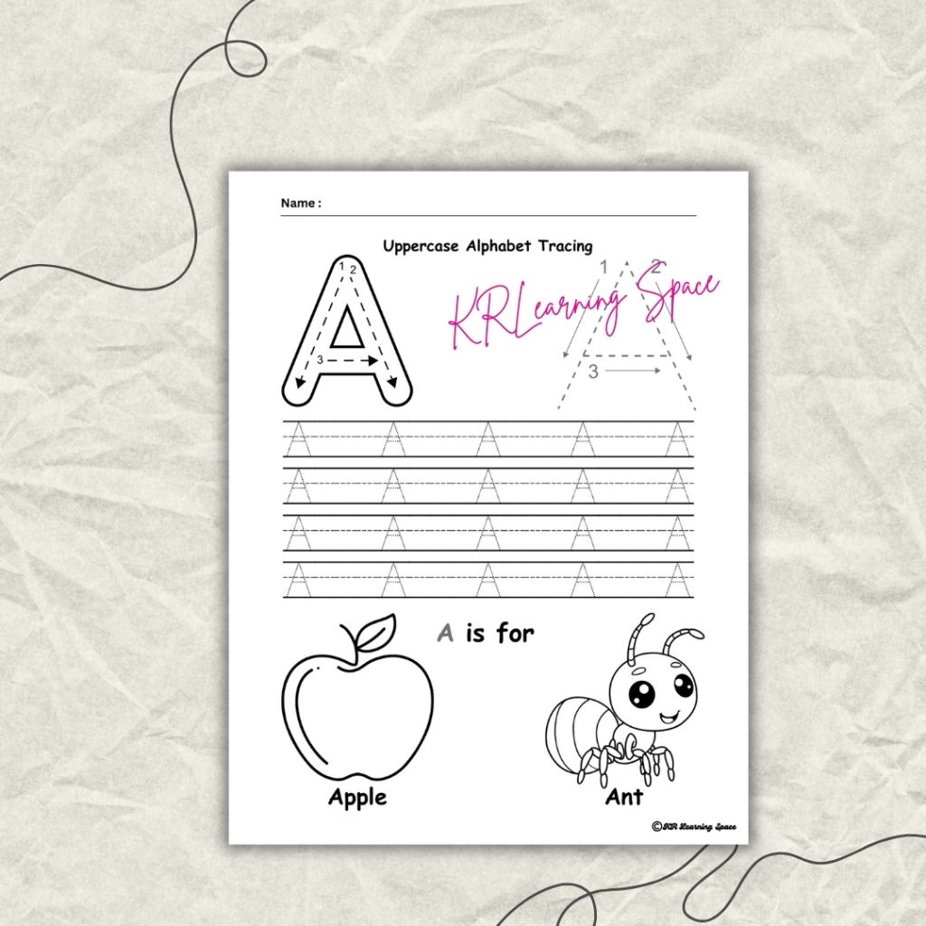 26 Printable Uppercase Alphabet Tracing Worksheets. Preschool ...