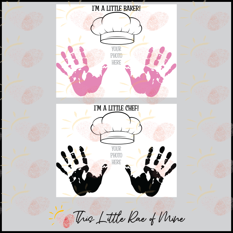 Baker - Chef - community helpers - handprint Art - photo Keepsake ...
