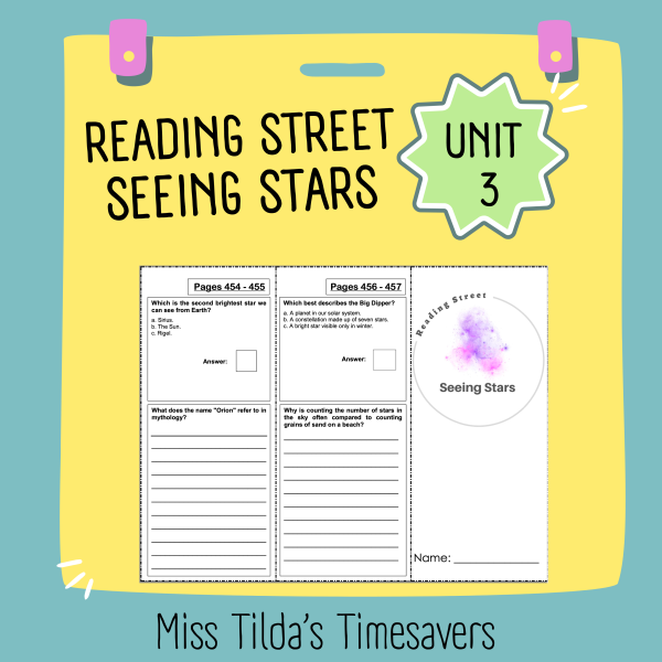Seeing Stars - Grade 3 Reading Street - Made By Teachers