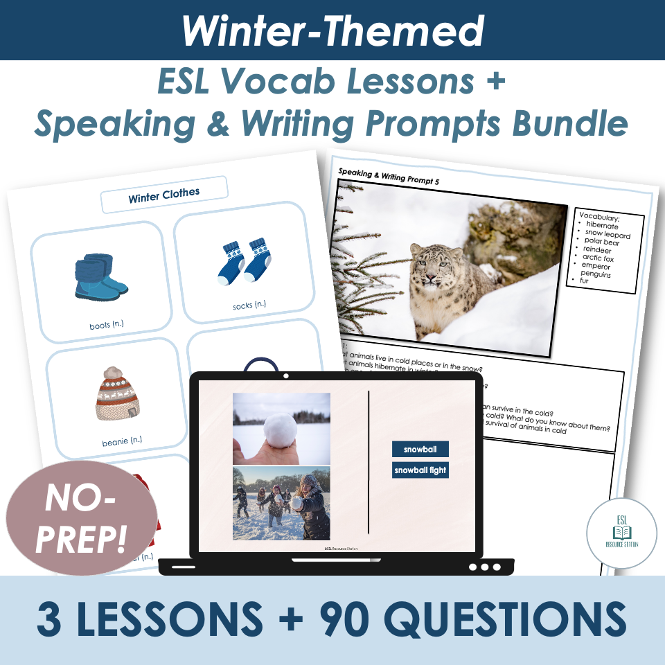 Speaking & Writing Prompts + Word Searches - ESL Fall Activities Mega ...