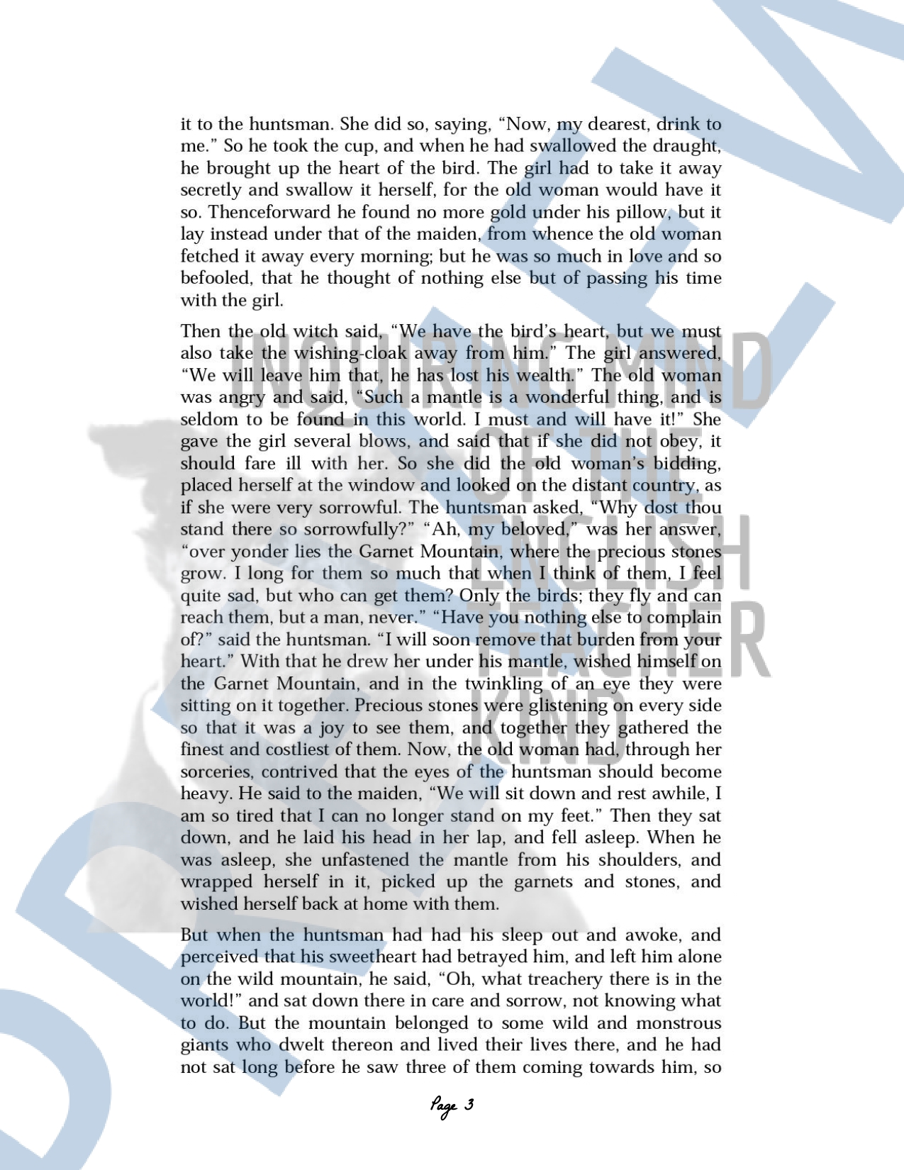 "Donkey Cabbages" by the Brothers Grimm Close Reading Analysis ...