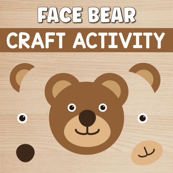 Bear Craft Template Printable - Cut and Paste Activity - Build a Bear ...