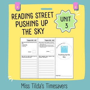Pushing Up the Sky - Grade 3 Reading Street - Made By Teachers