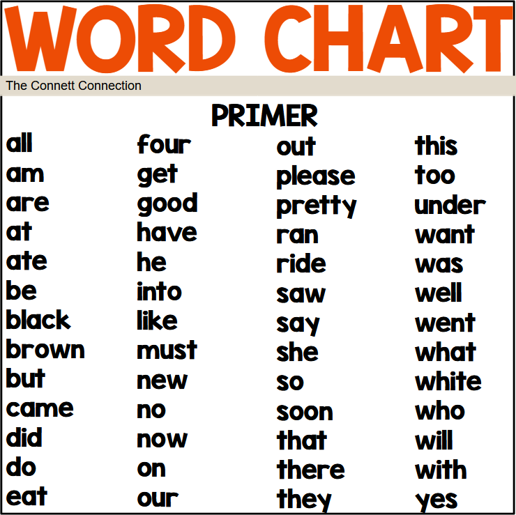 Fall Primer Sight Word Cards | Made By Teachers
