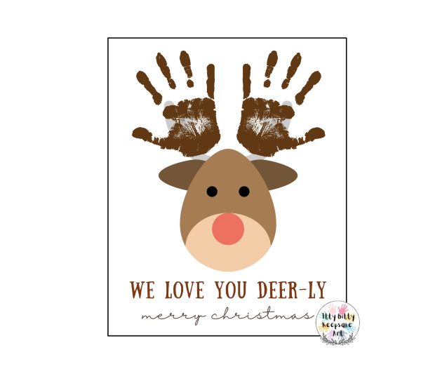 Reindeer Handprint Art Craft Printable Template / Kids Craft / Seasonal ...
