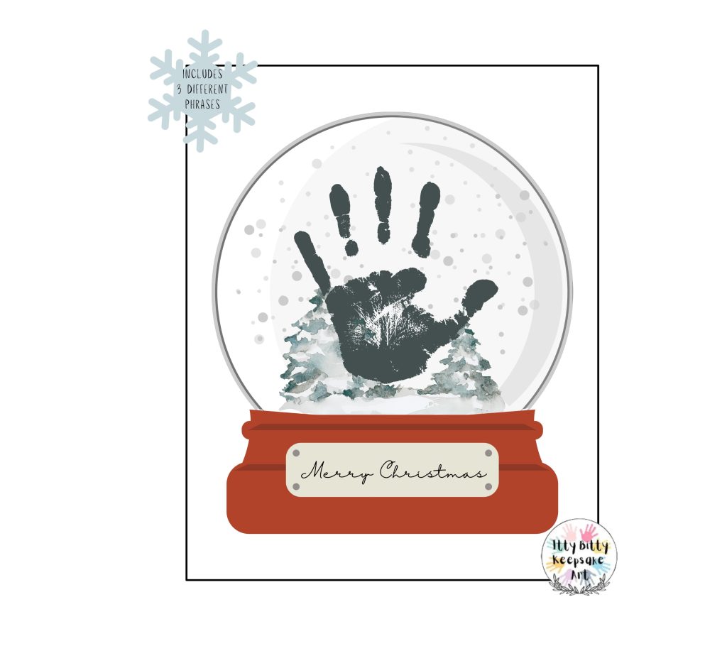 Snow Globe Handprint Art Craft Printable Template / Kids Craft ...