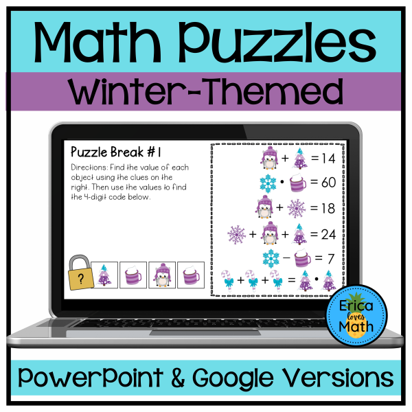 Math Logic Puzzle Activity for Winter Brain Break | Made By Teachers