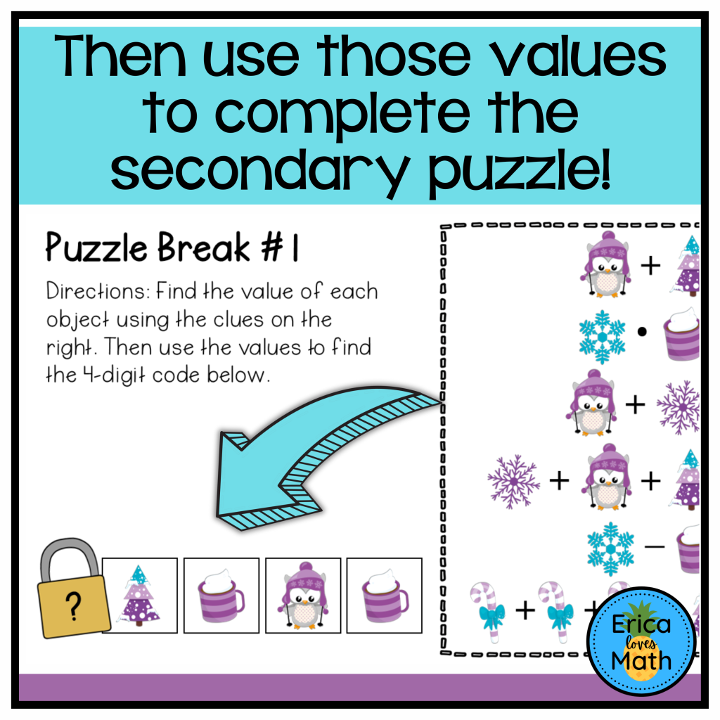 Math Logic Puzzle Activity for Winter Brain Break | Made By Teachers