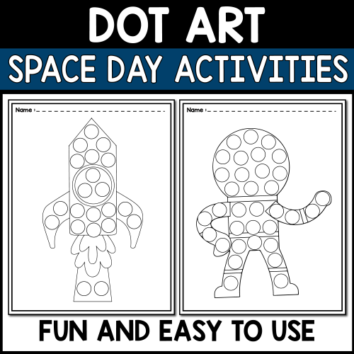 Space dot Art Printable - Dot Q-tip Painting Activities (Dot a Dot ...