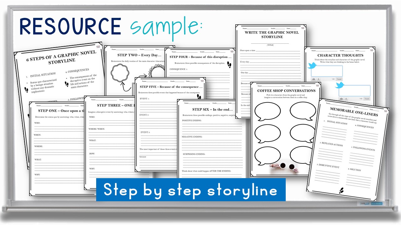 Writing a Graphic Novel Unit - Comic Strip Book Template, Story Guide ...