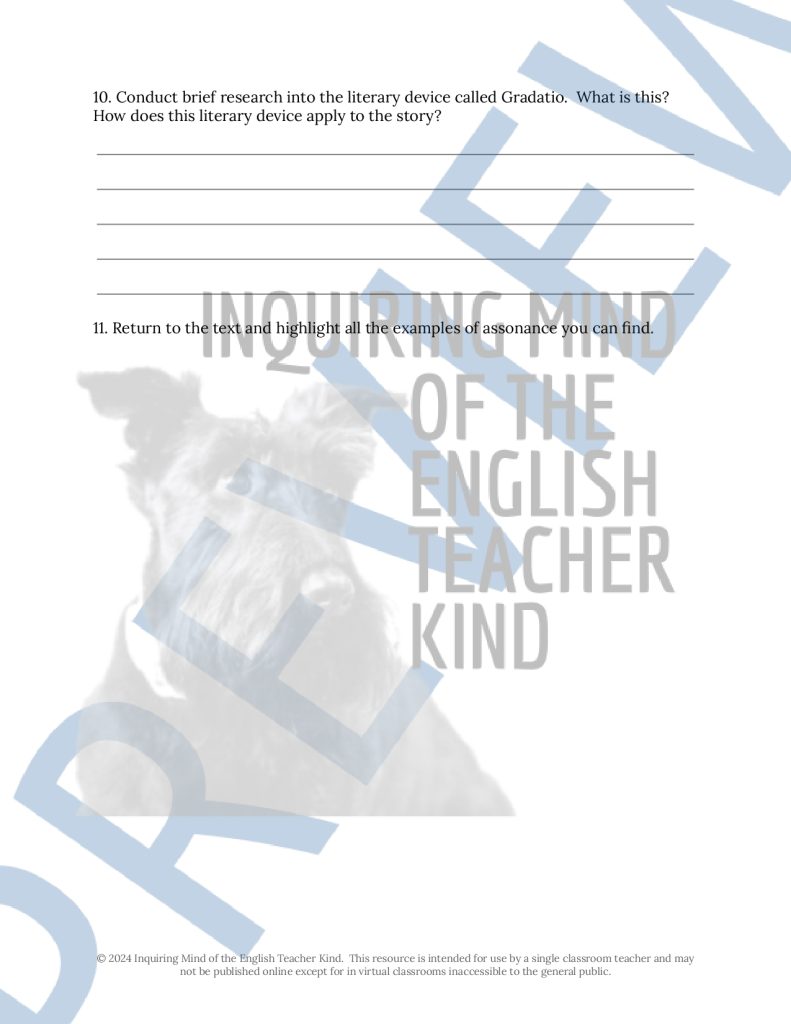 "The Lambkin and the Little Fish" Close Reading Worksheet (Grimm's ...