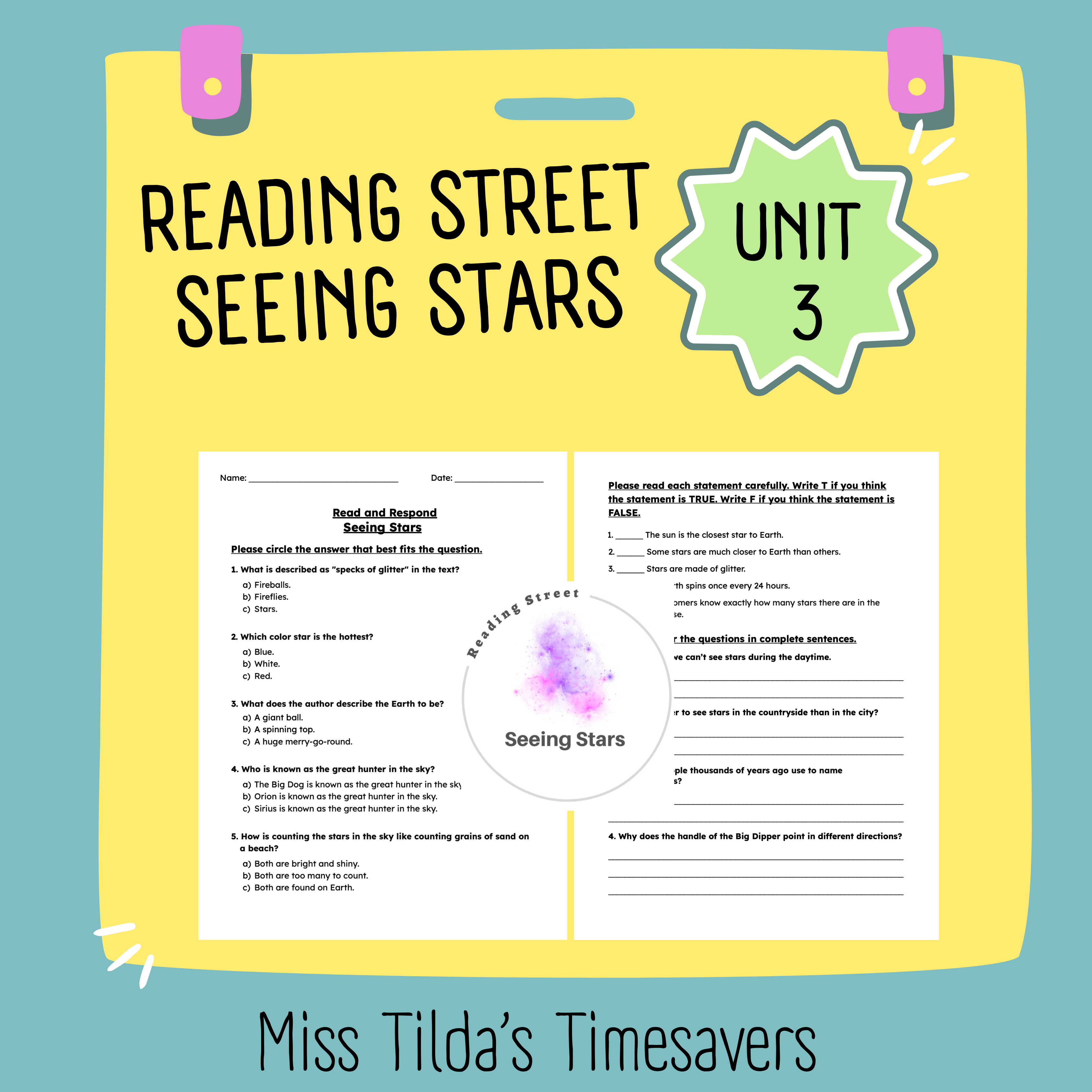 The Saga of Pecos Bill Quiz - Grade 3 HMH into Reading | Made By Teachers